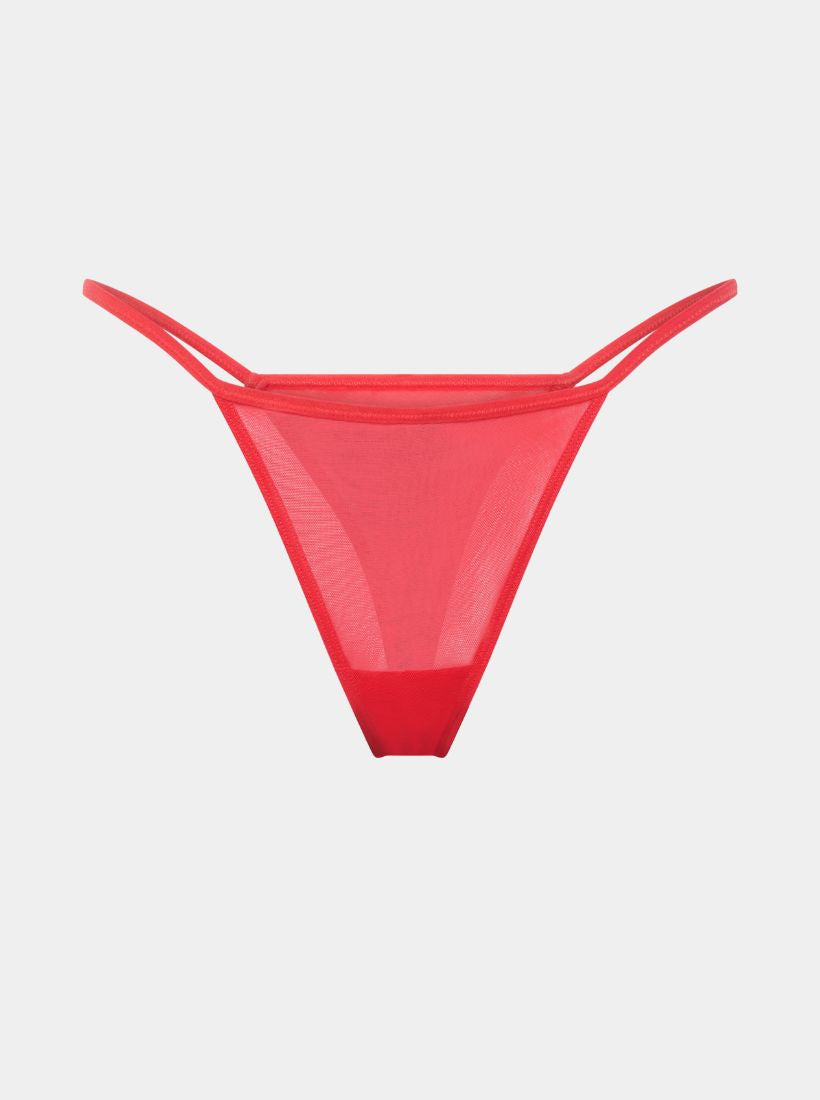 Keep Wishing Tanga Rot | Transparenter Slip | Saint Sass – saint sass®