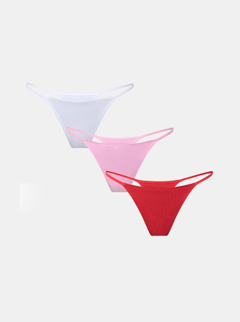 Everyday Cotton String – 3-pack | White, Red, Black, Pink | saint sass ...